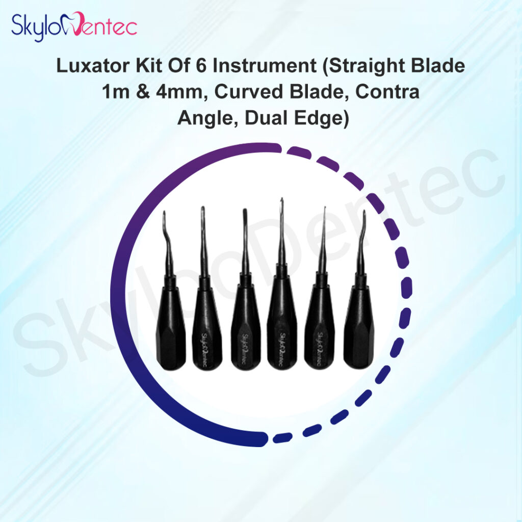 Luxator Kit of 6 Instrument (Straight Blade 1m & 4mm, Curved Blade ...